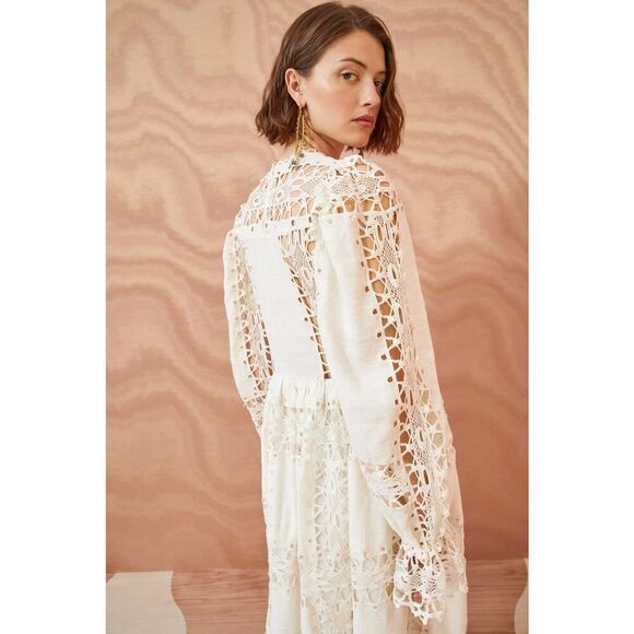 Ulla Johnson | Dresses | Ulla Johnson Cream Lace Midi Dress | Poshmark